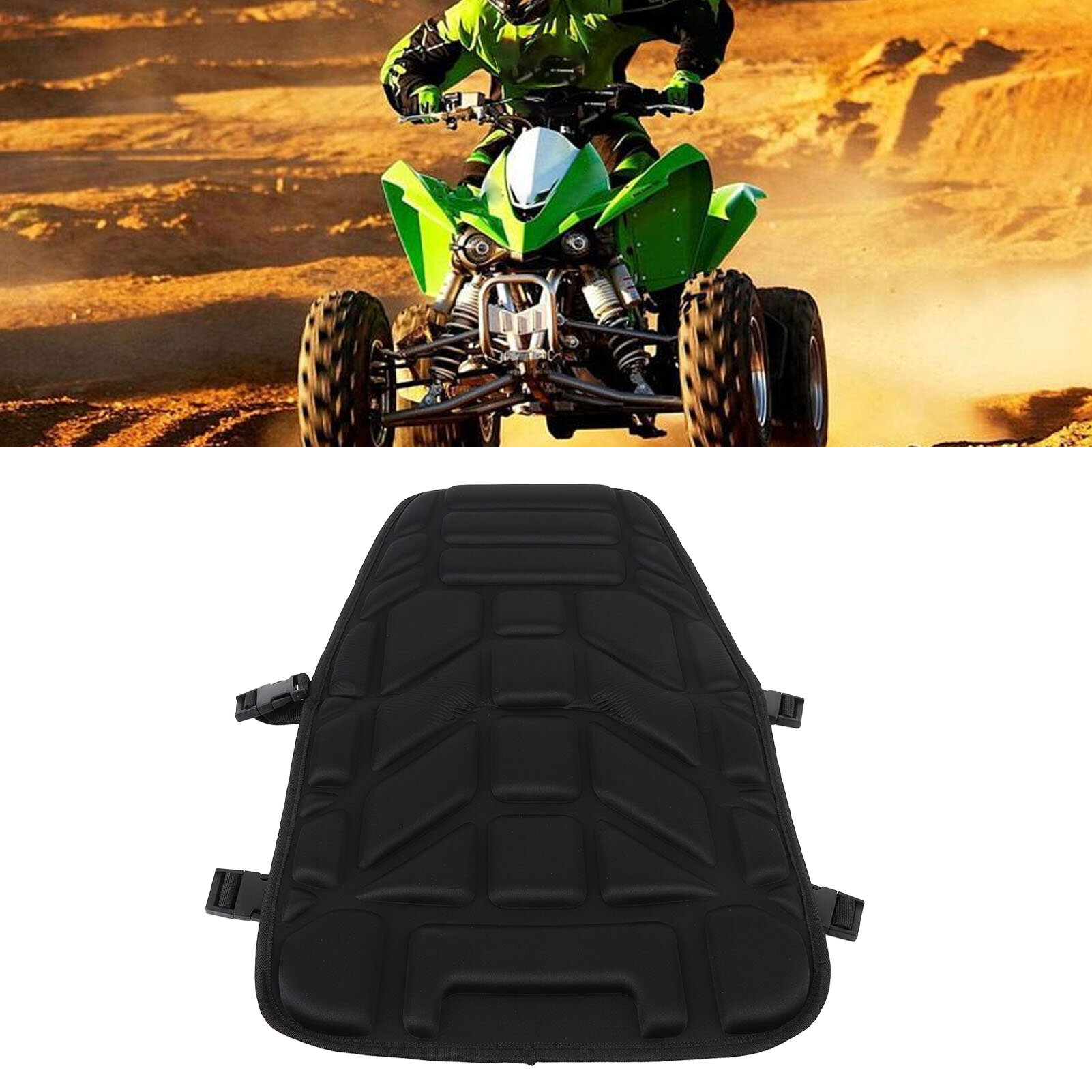 Чехол для сиденья квадроцикла, мягкий, дышащий, амортизирующий, противоскользящий, защитный чехол для сиденья мотоцикла для большинства снегоходов, черный