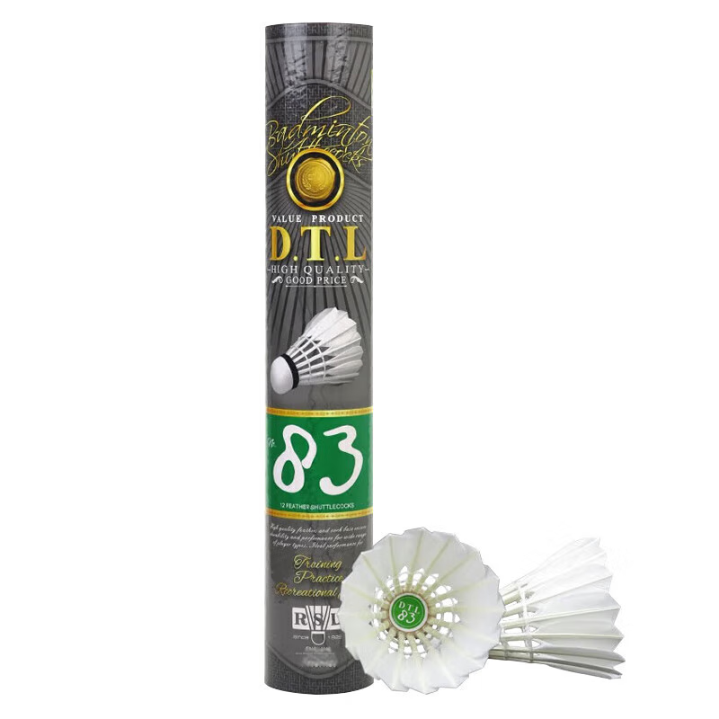 RSL Badminton Shuttlecocks Training Practice DTL-83, 12 Pieces Per Tube