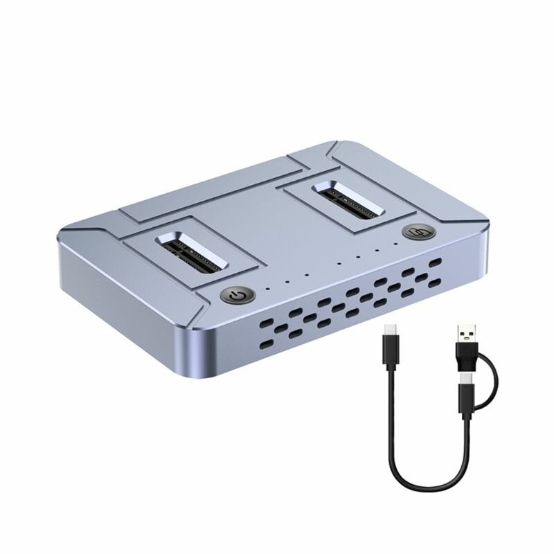 Док-станция для клонирования M.2 NVMe, двойной отсек, 20Gbps USB3.2