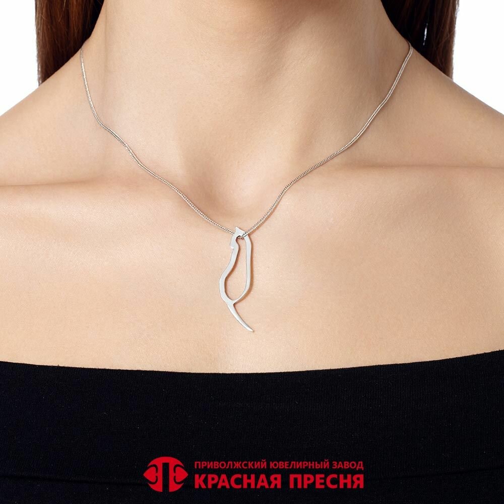 Подвеска, серебро, 925 проба, оксидирование