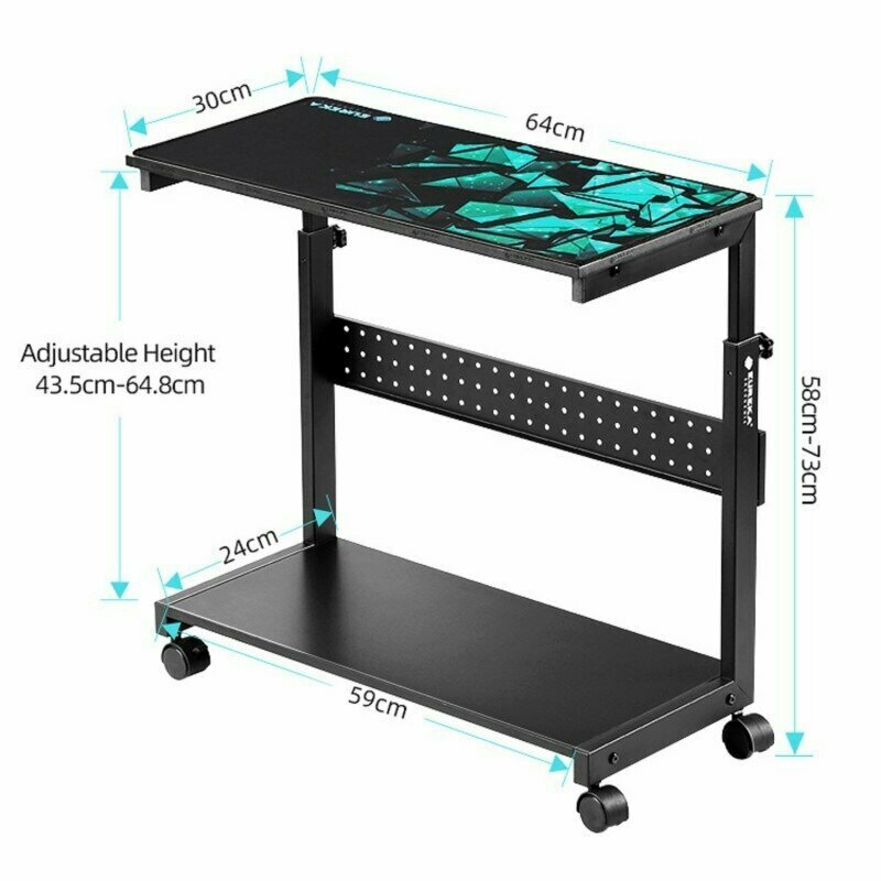 Подставка для системного блока "Eureka ARCH-B", черная, с регулировкой высоты