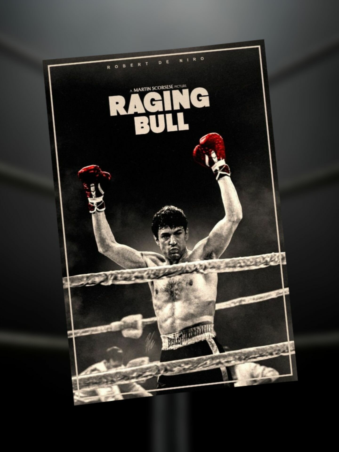 Постер "Бешеный бык (красно-черный)" в стиле pinterest, формат А3, 297 х 420 мм, глянцевый