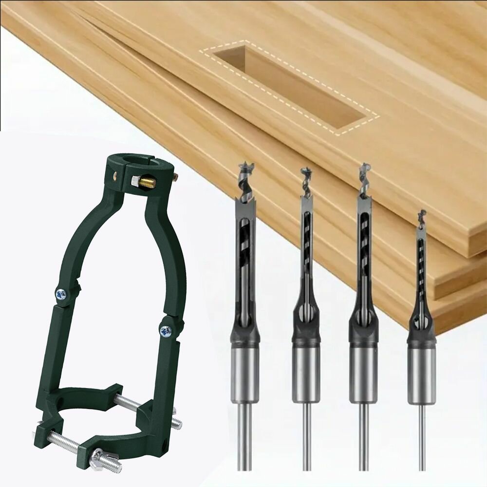 Адаптеры для квадратных дрелей "Набор адаптеров", стационарный, алюминий, Зеленый