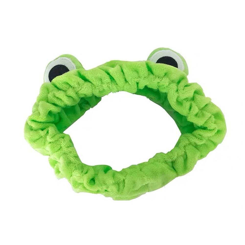 Women Animal Hair Accessories Frog Makeup Headband Wide Brimmed Elastic Hairbands for Washing