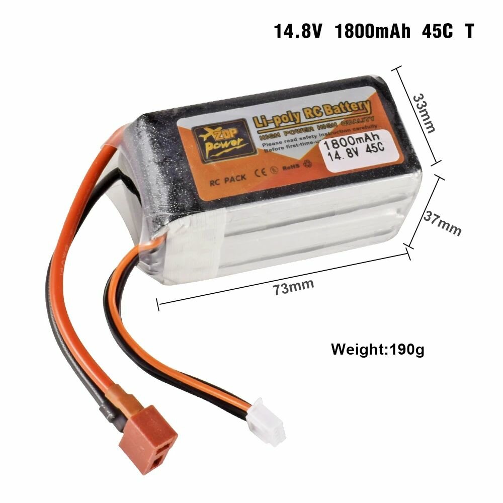 Аккумулятор 9IMOD 4S LiPo 14.8V 1800-6000mAh Высокие токи разряда 30C-45C Разъем XT60 Для RC машин, лодок и модельной техники