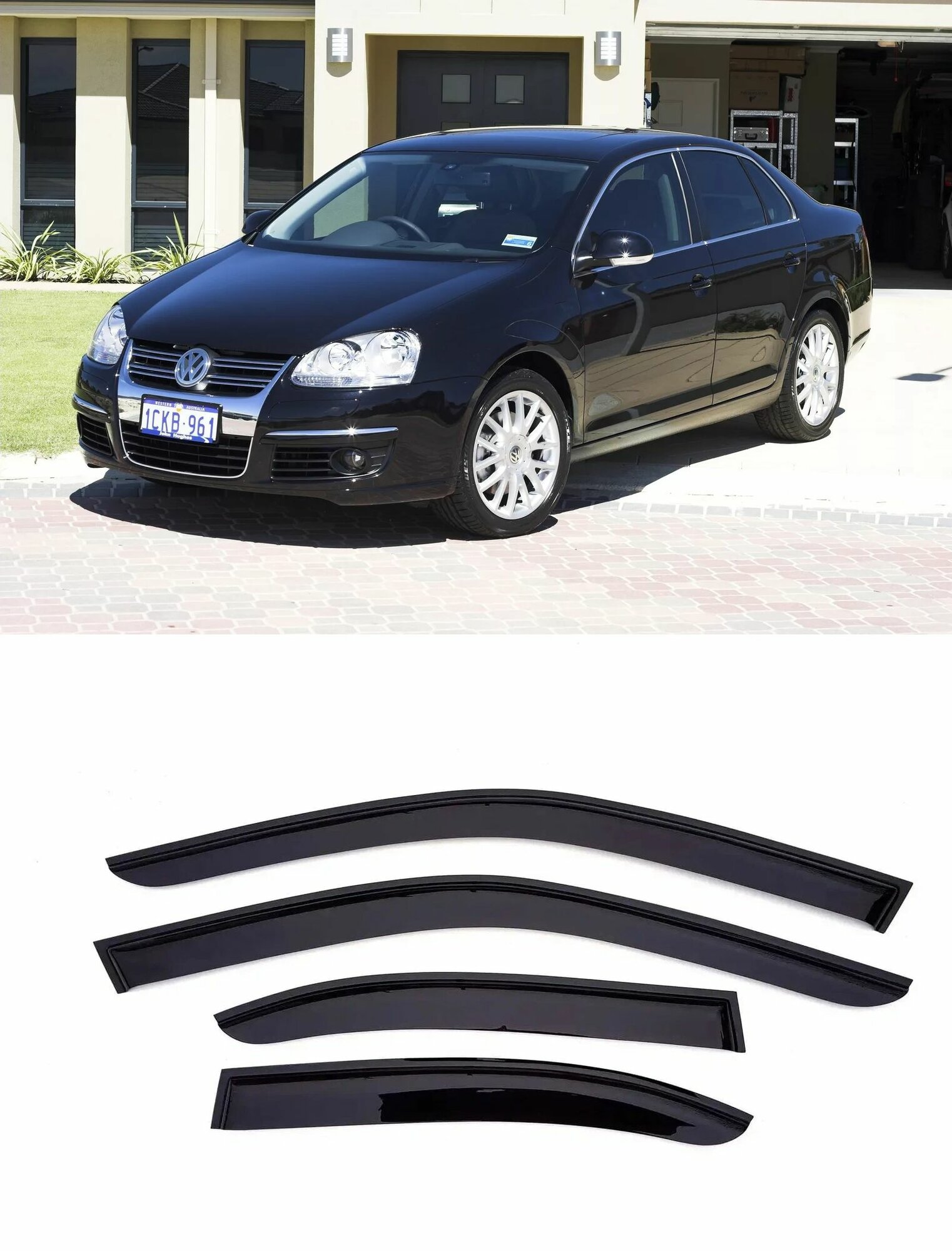 Дефлекторы боковых окон VOLKSWAGEN Jetta Фольксваген Джетта (2005-2011)