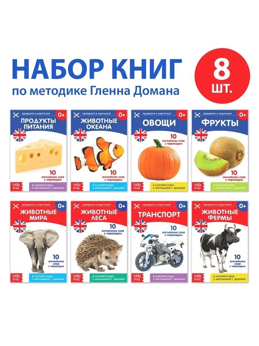 Обучающий набор карточек для малышей на английском
