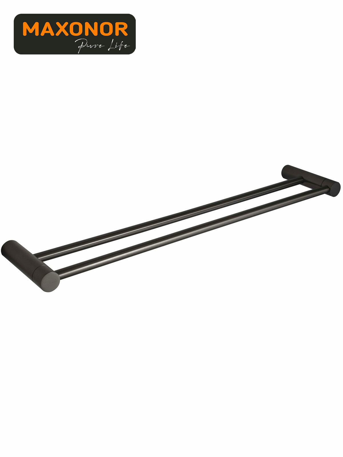 Держатель для полотенец в ванную Maxonor SHADE PL1709-2-9 графит матовый Латунь