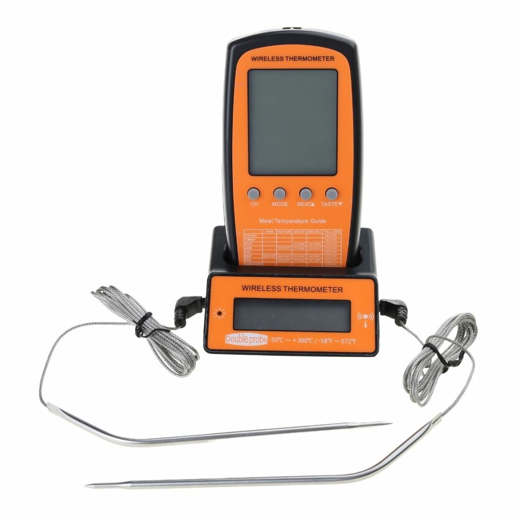 Набор инструментов, Беспроводной электронный термометр для продуктов с двумя зондами - оранжевый