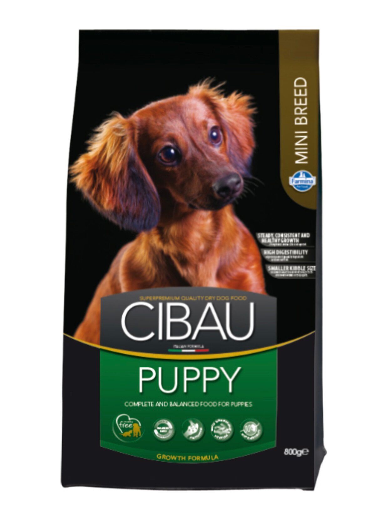 Корм сухой Farmina Cibau Puppy Mini для щенков мелких пород с курицей, 800г