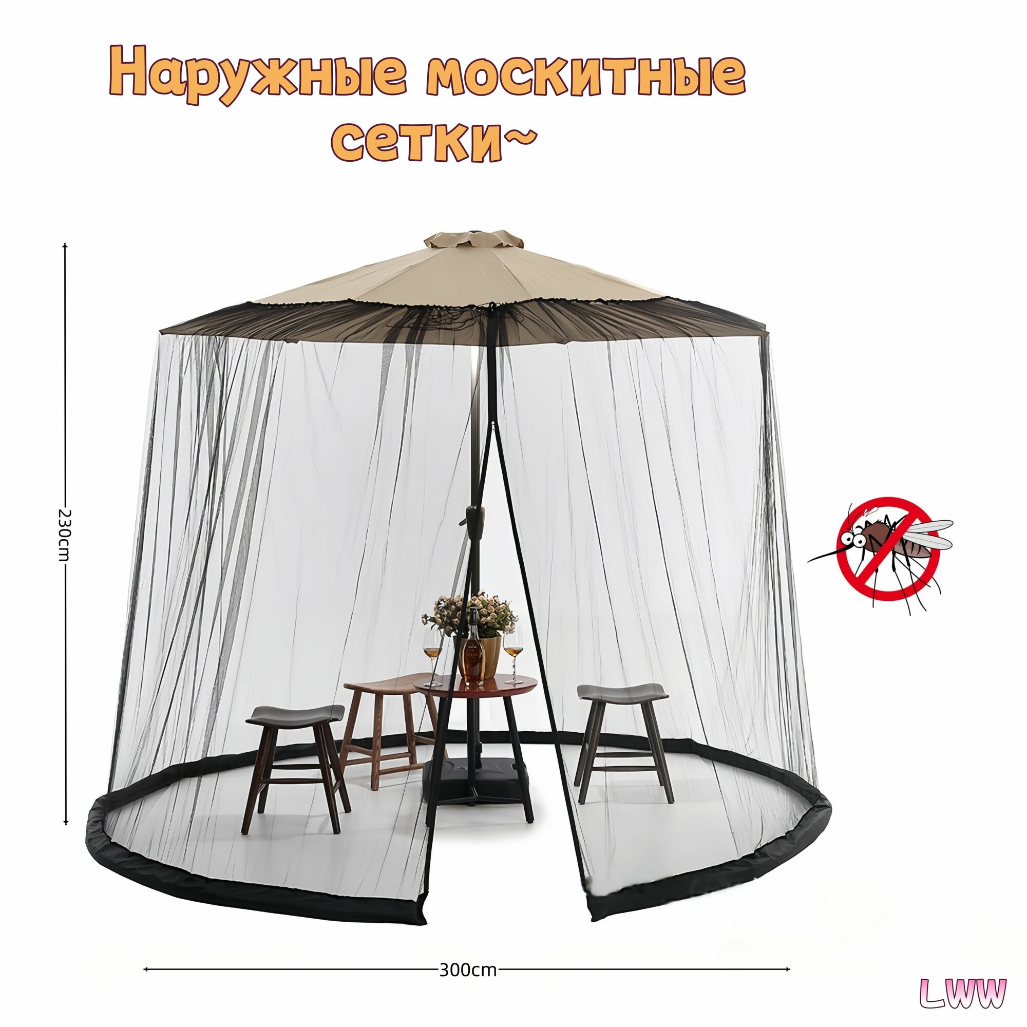 Универсальная сменная москитная сетка, уличная сетка, боковая стенка, занавеска с застежкой-молнией LWWУ