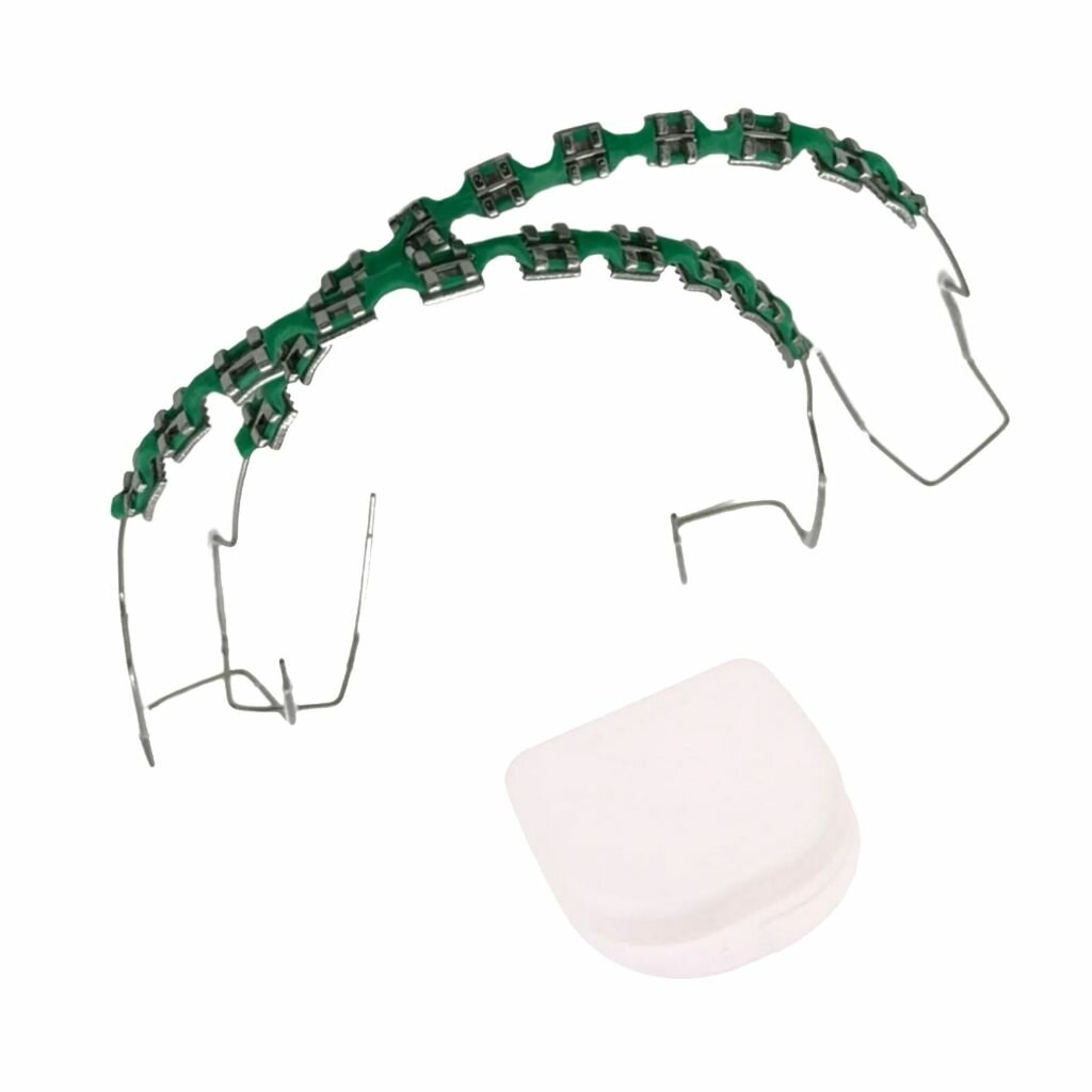 Модная цепочка для украшения полости рта с брекетами-зеленый