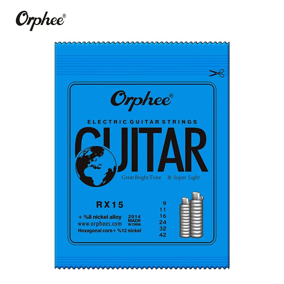 Струны для электрогитары Orphee RX15 8 Super Light, 5 set