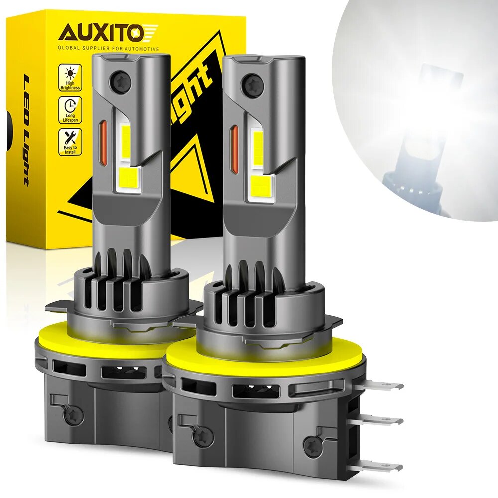 AUXITO 2 шт. H15 светодиодные фары DRL Canbus дальнего ближнего света H15 светодиодные лампы высокой мощности 30000LM 60W для VW Skoda BMW Mercedes Ford Mazda