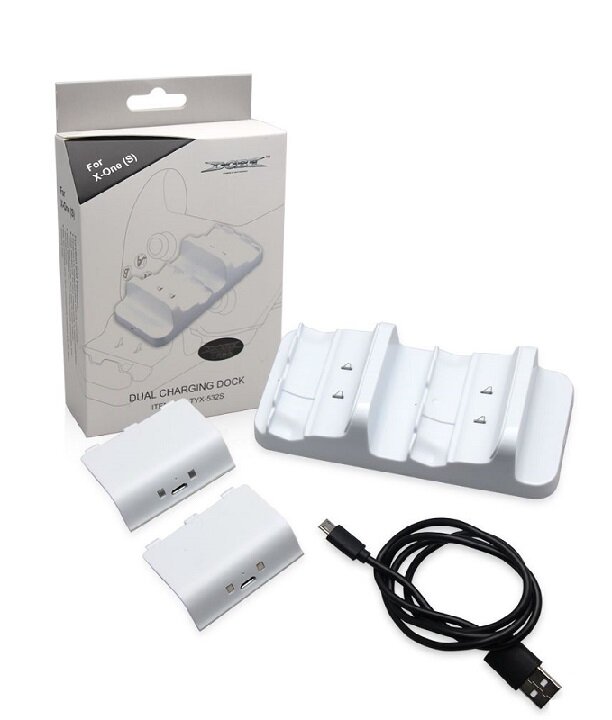 Зарядная станция XB One S Dual Charging Dock+2 шт АКБ 500 mAh White TYX-532S