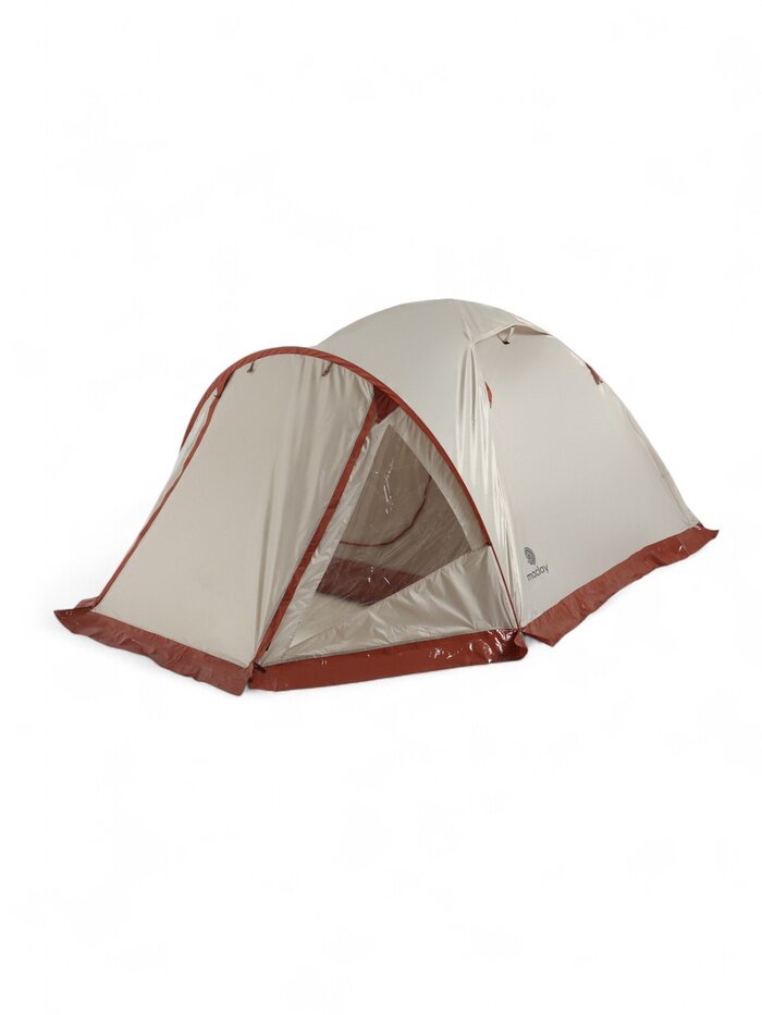 Палатка туристическая 2-местная maclay katun ume cool 2, 325×160×120 см, трекинговая, двухслойная, с тамбуром, бежевая