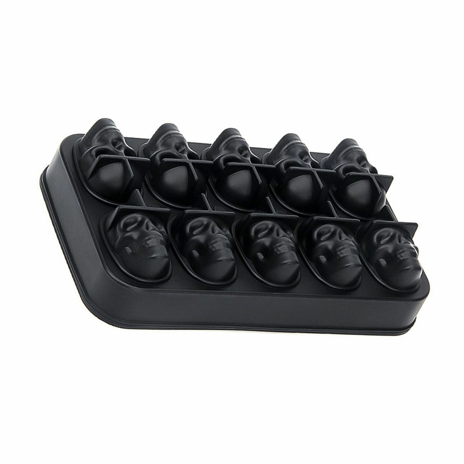 Форма для льда в форме черепа 10 отверстий гибкий силикон многоразовая