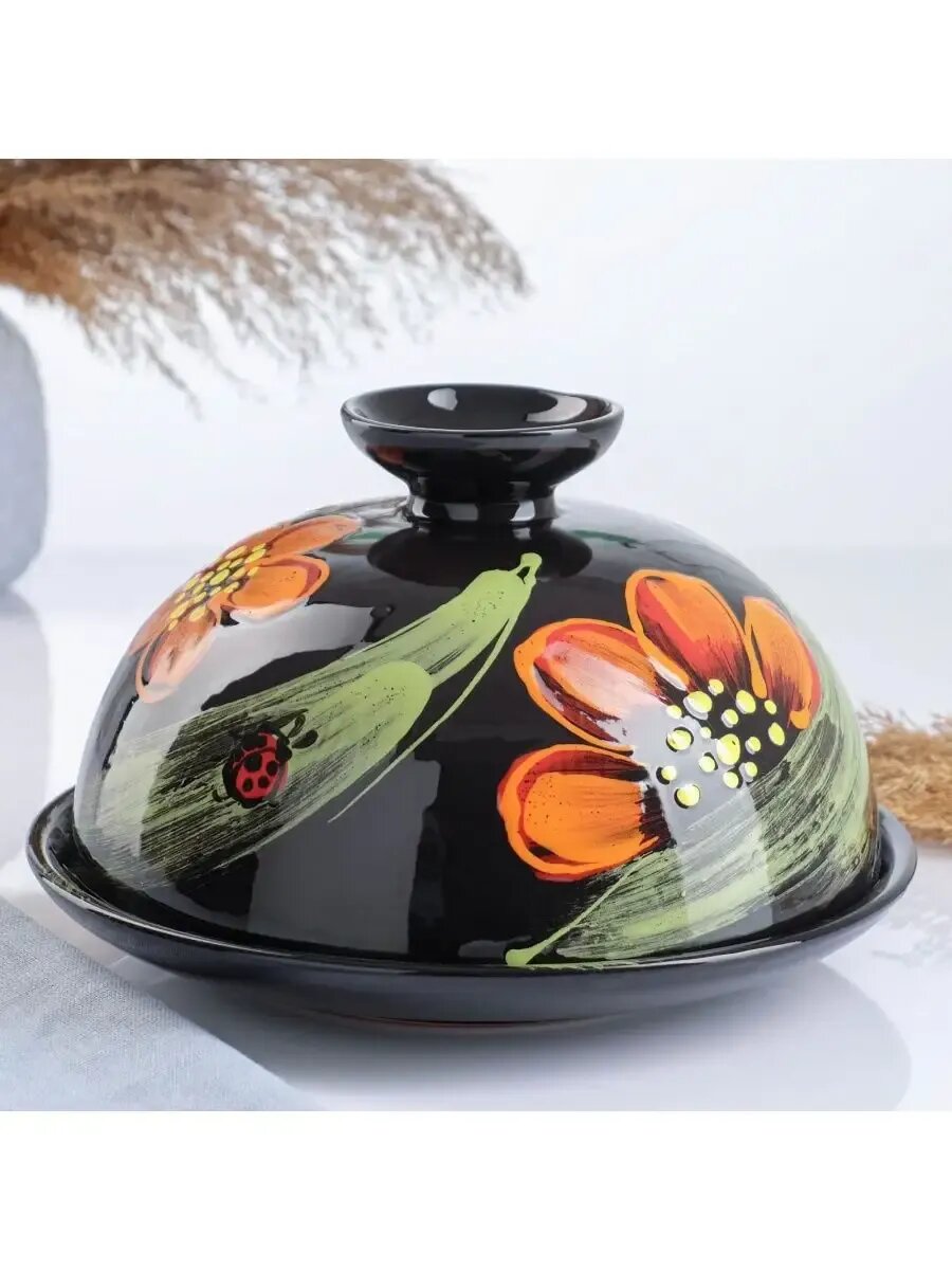 Блюдо сервировочное для подачи Блинница-хлебница 24 х 15см