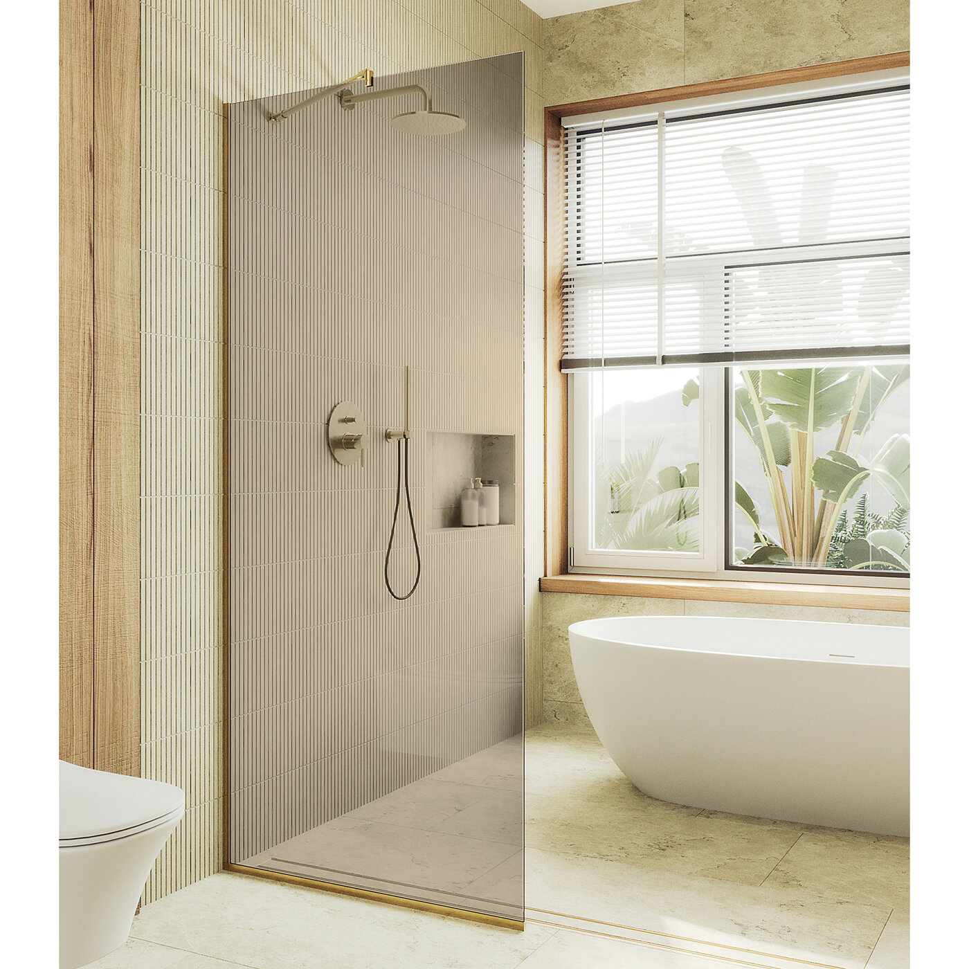 Душевая перегородка MaybahGlass 195х99 MGD-1353-3у