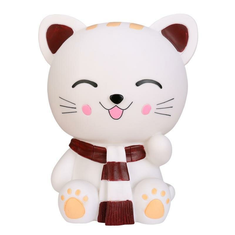 Очаровательная копилка для монет в виде кота – мультяшная копилка из ПВХ для детей и взрослых, милый небьющийся подарок для мальчиков и девочек