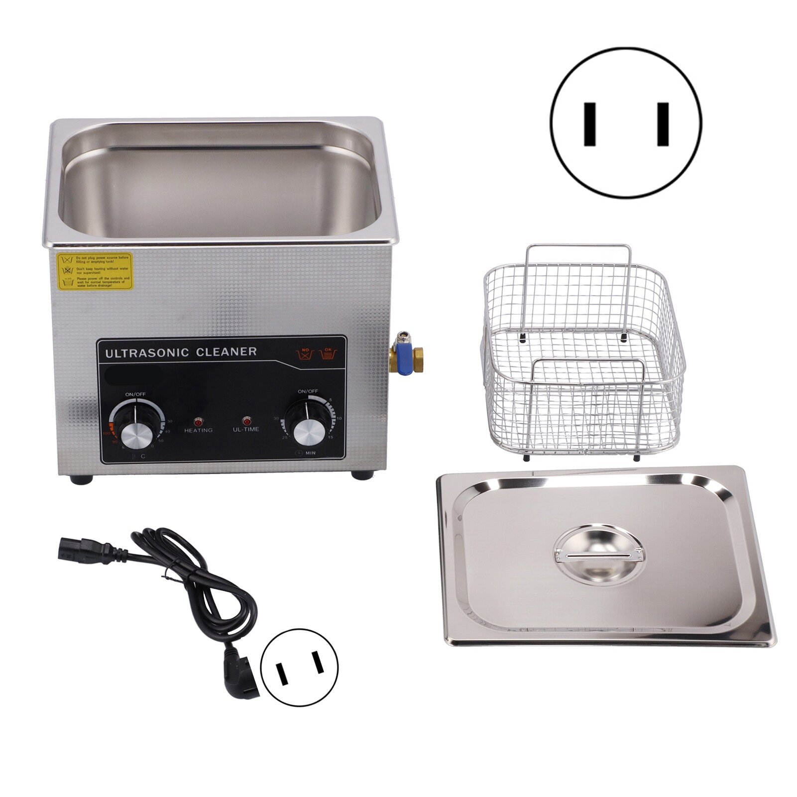 Ультразвуковой чистящий человек домохозяйственный ультра Sonic Танк из нержавеющей стали Машина для очистки приборов A10LUS 110V
