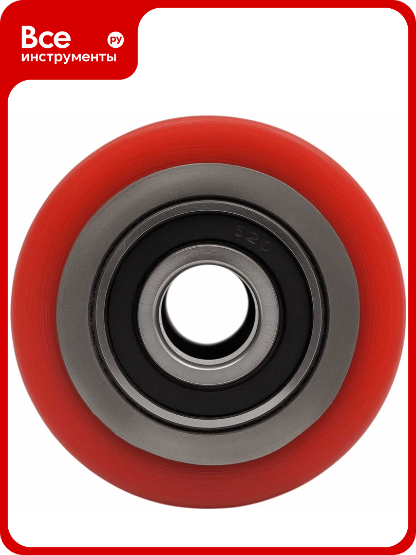 Ролик для гидравлических тележек 80x70мм полиуретановый с шариковым подшипником Gigant G-04-09-03