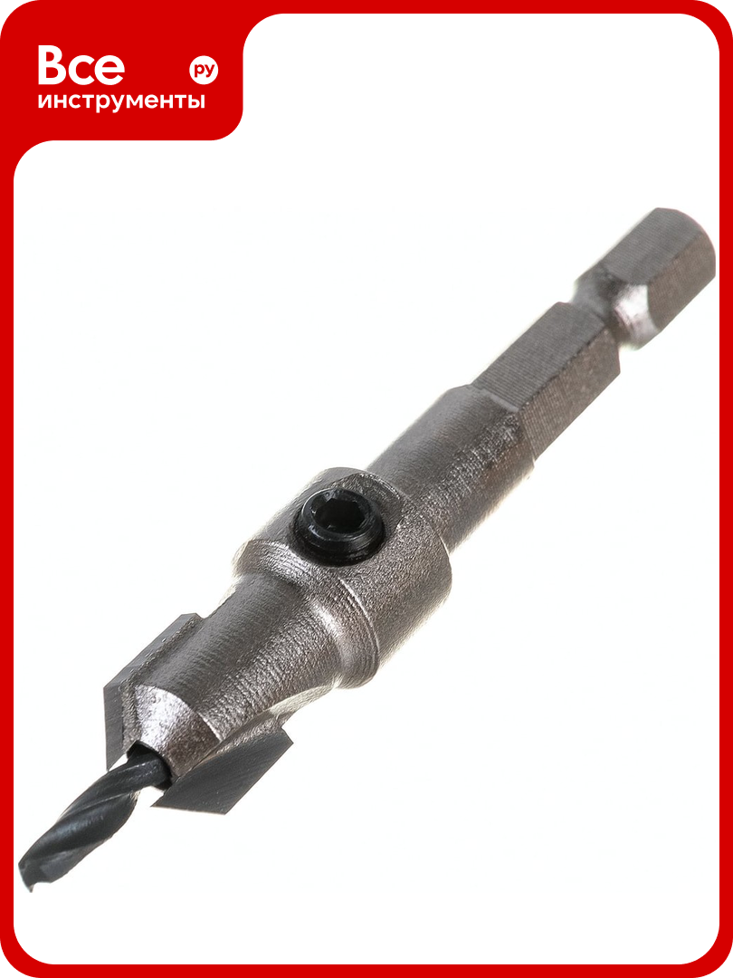 Фреза-зенкер по дереву со сверлом 6.35x3х10 мм Strong СТФ-17170030