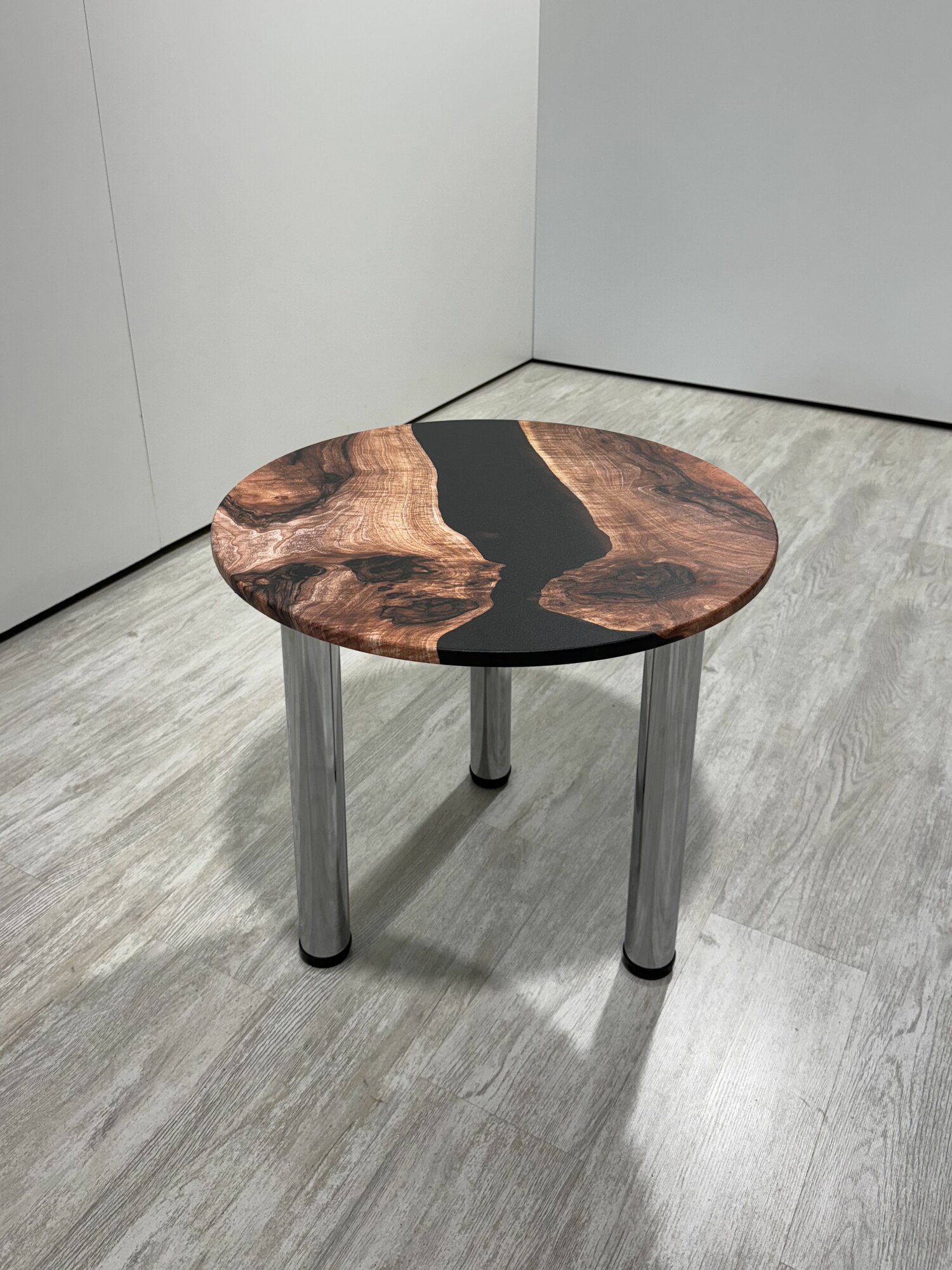 Стол журнальный круглый дизайнерский лофт THETABLE•RU 60х16 3.8/12.3-3