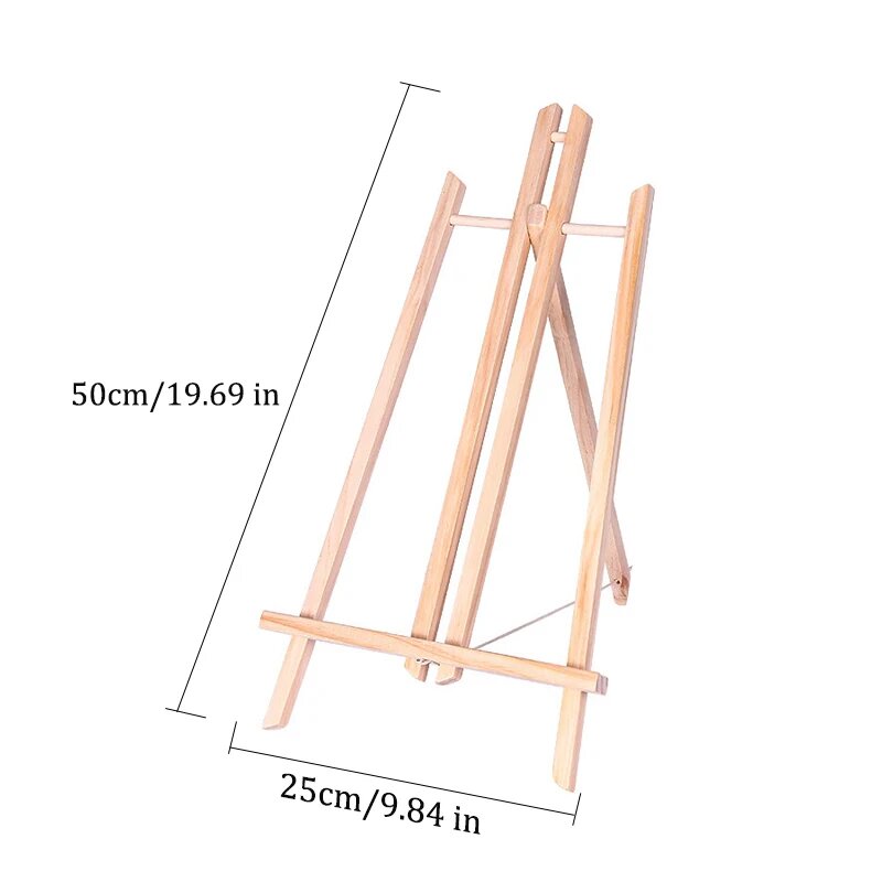 Деревянный складной мольберт 25x50см