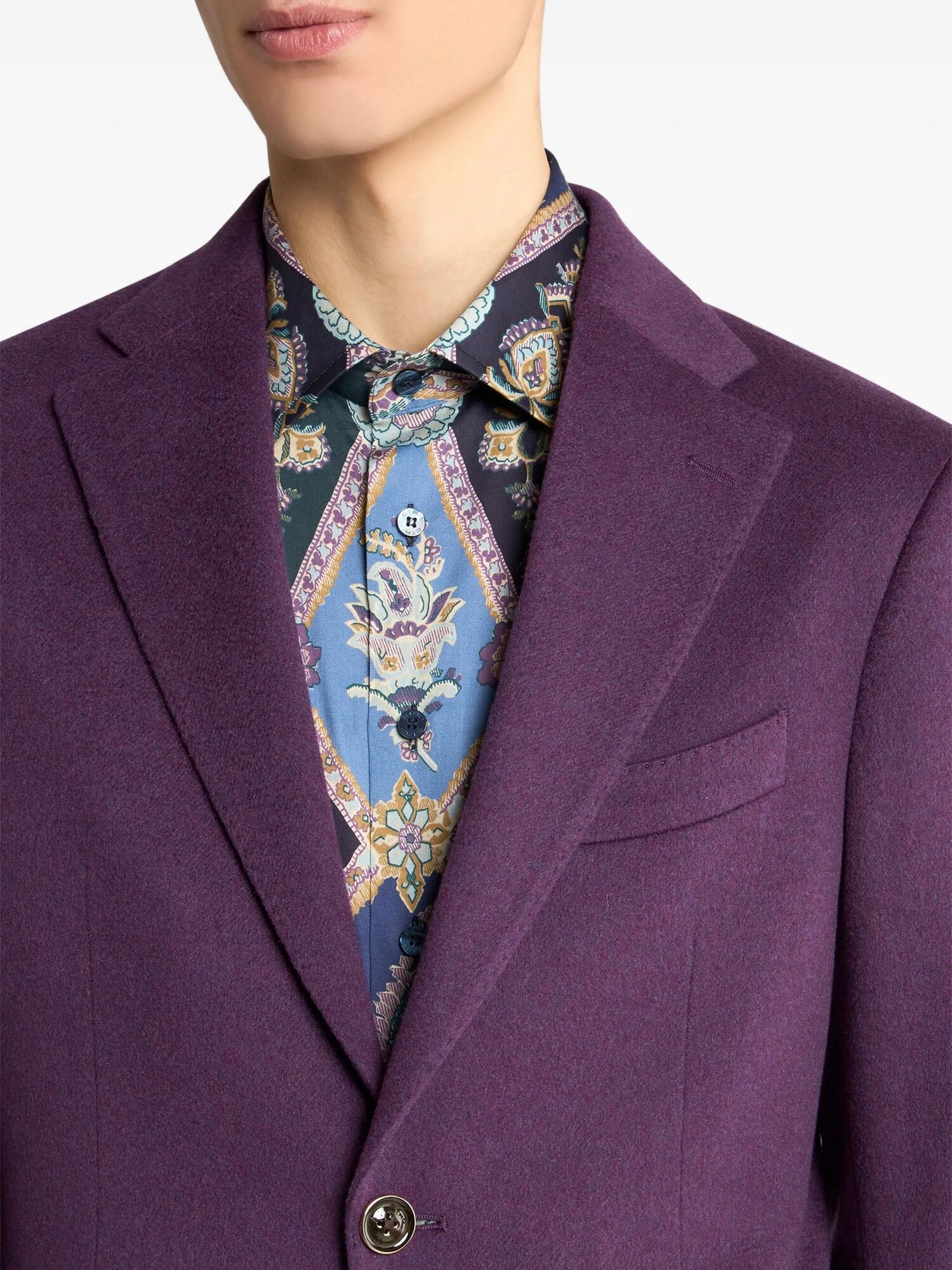 Пиджак ETRO, размер 56, purple — фото 1