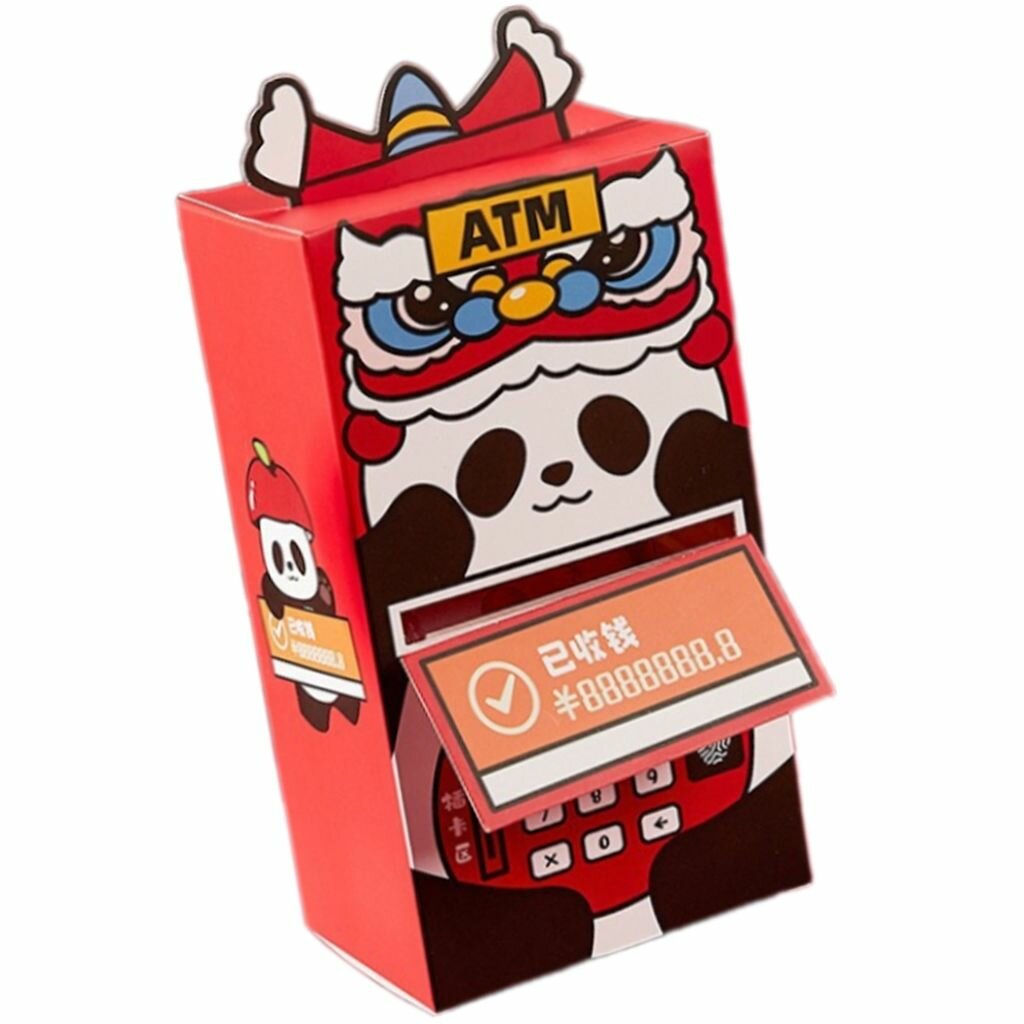Украшение вечеринки, Креативный конверт для денег в виде банкомата - панда, 1 шт.