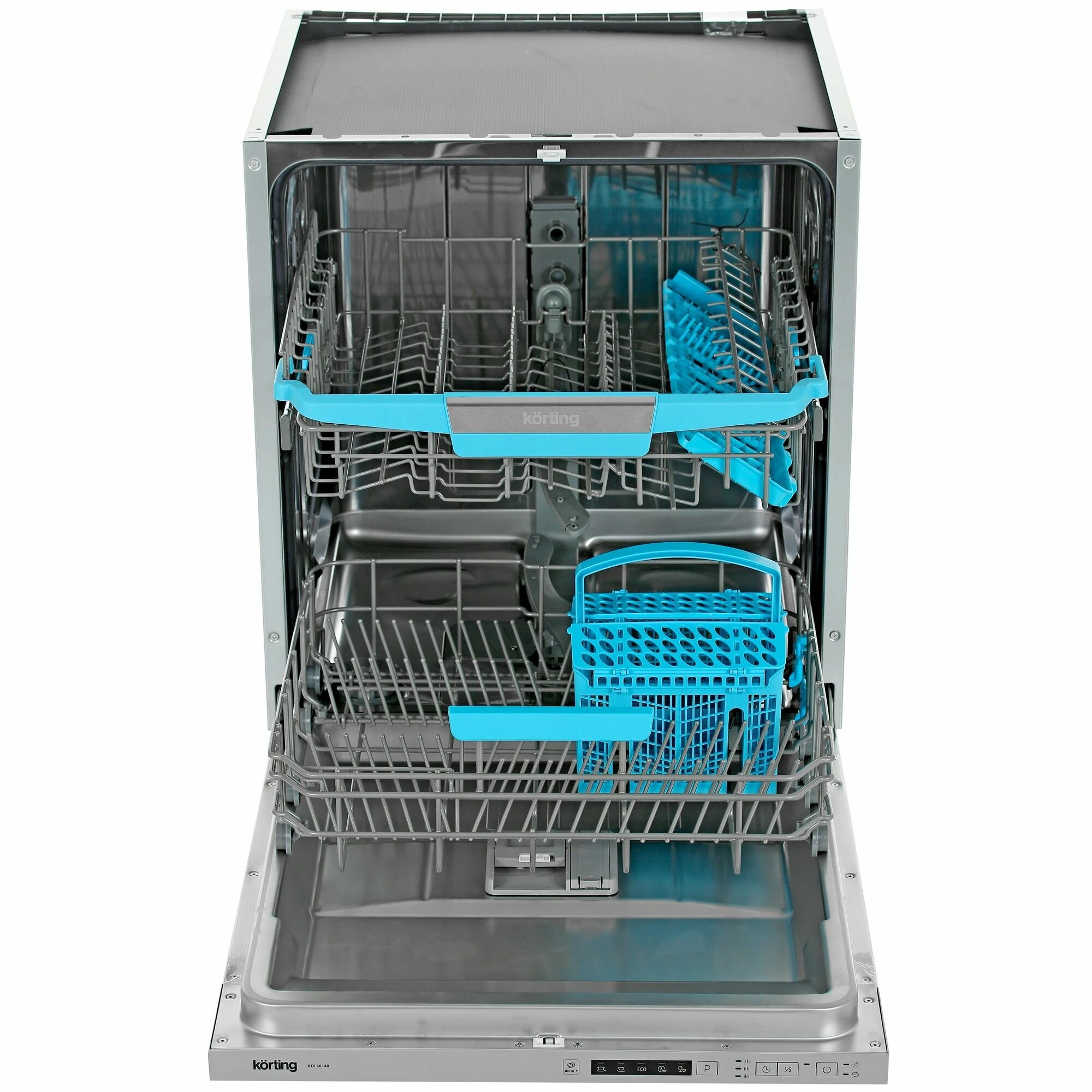 Посудомоечная машина Korting KDI 60140, встраиваемая, серебристая, конденсационная сушка