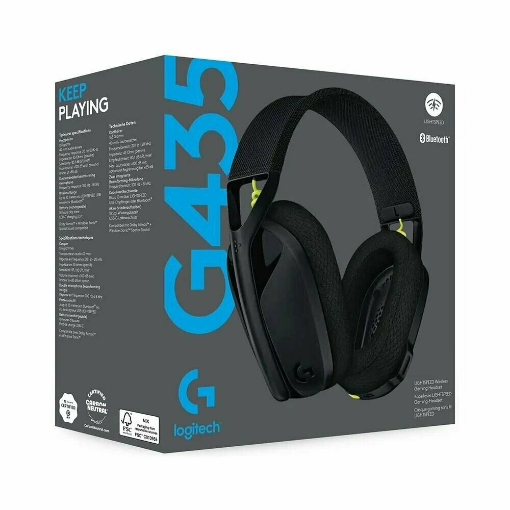 Игровая гарнитура Logitech G435 black