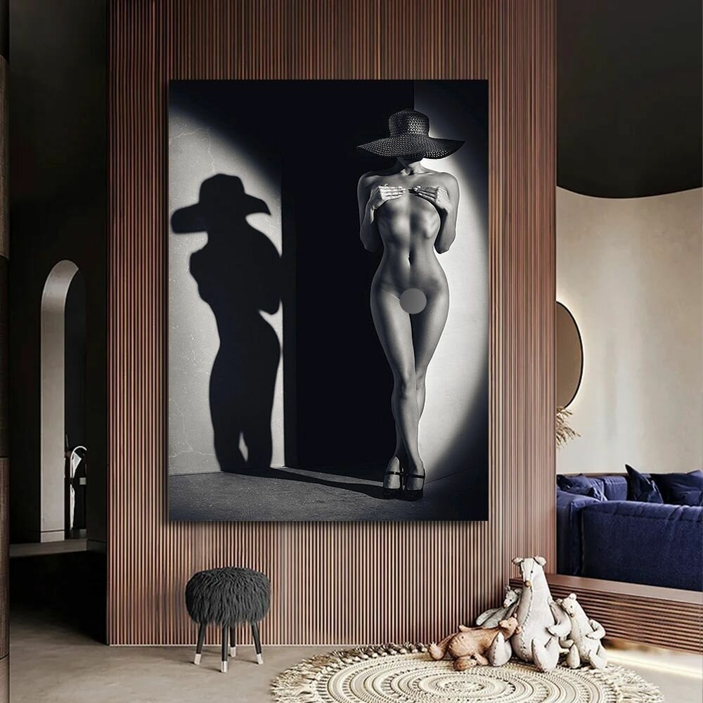 Картина 18+ девушка, голая девушка, 30х40