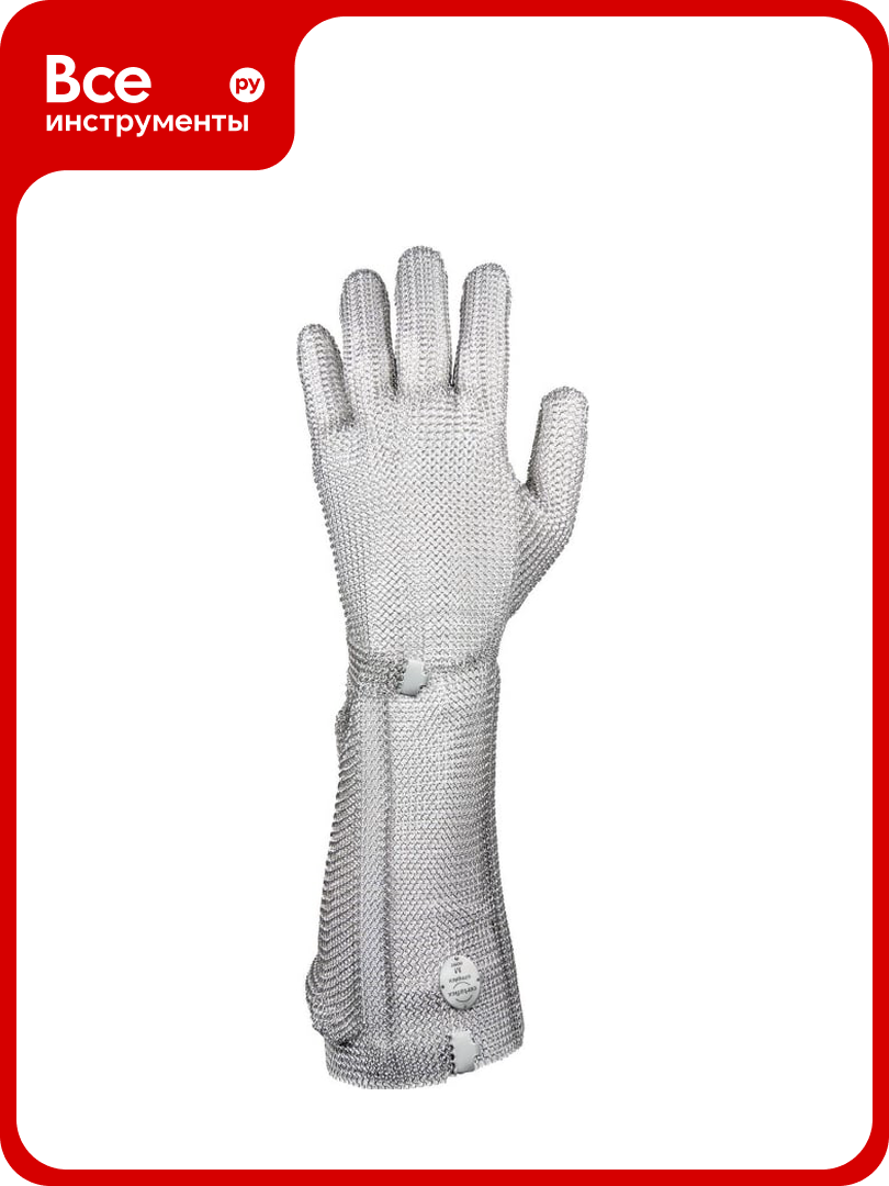 Кольчужная перчатка с металлической застежкой Certaflex Simplex р. M, отворот 190мм CS1905008M, из кольчужного