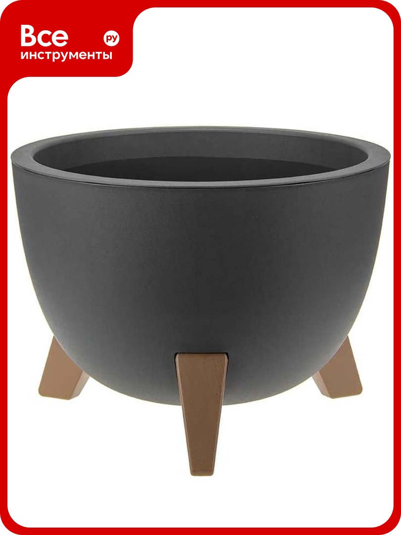 Кашпо IDEA флориан D250 мм 4.2 л М 3186 графитовый