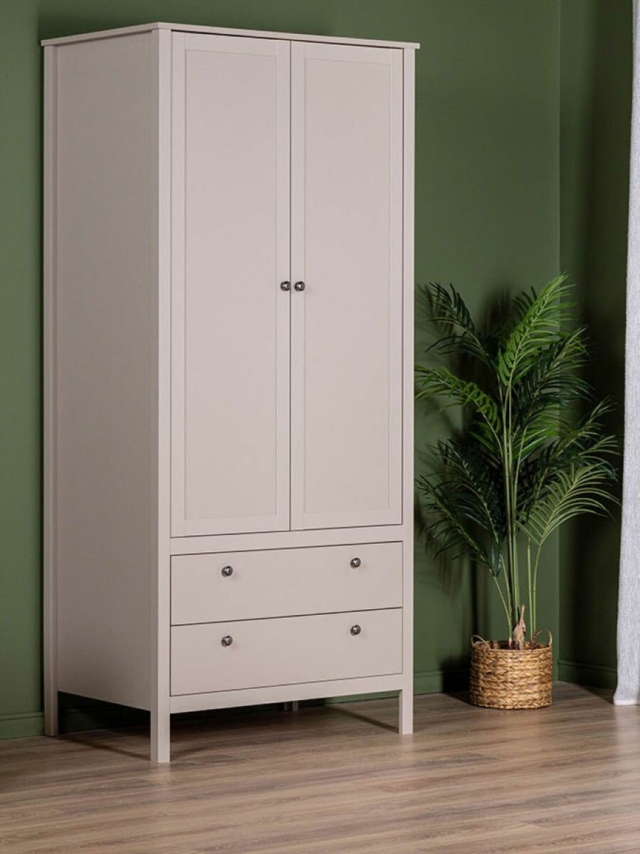 Шкаф Askona (Аскона) двухдверный с ящиками Kasli (Касли) 091*201*061 Капучино