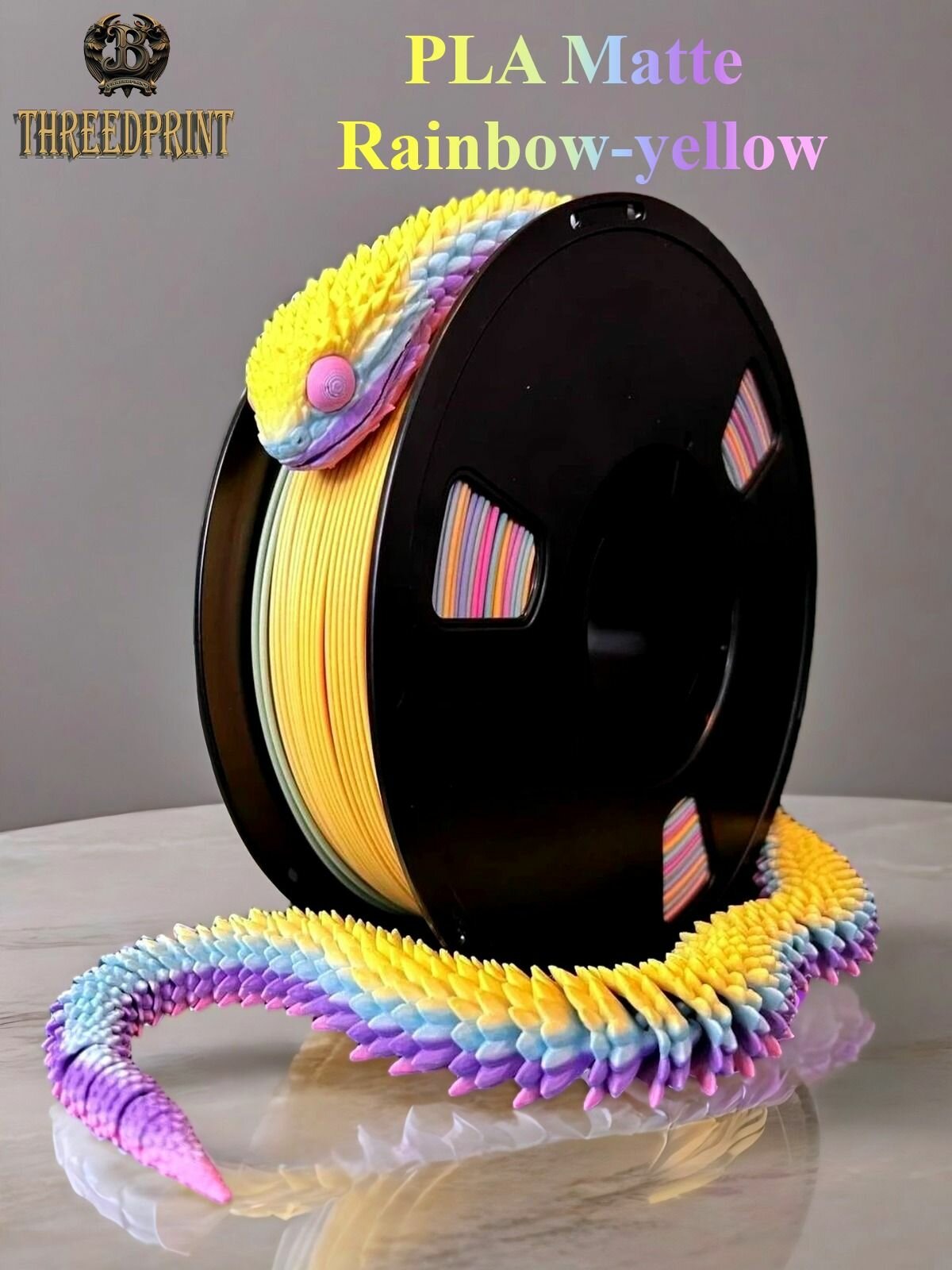 Пластик ThreeDprint PLA Matte Rainbow-yellow катушка нити 1.75 для печати на 3D принтере