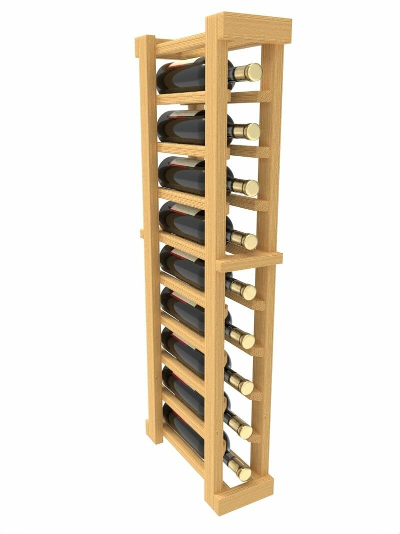 Узкий Модульный Стеллаж для хранения 9-ти бутылок (14 х 32 х 90 см), Покраска: Дуб, лак