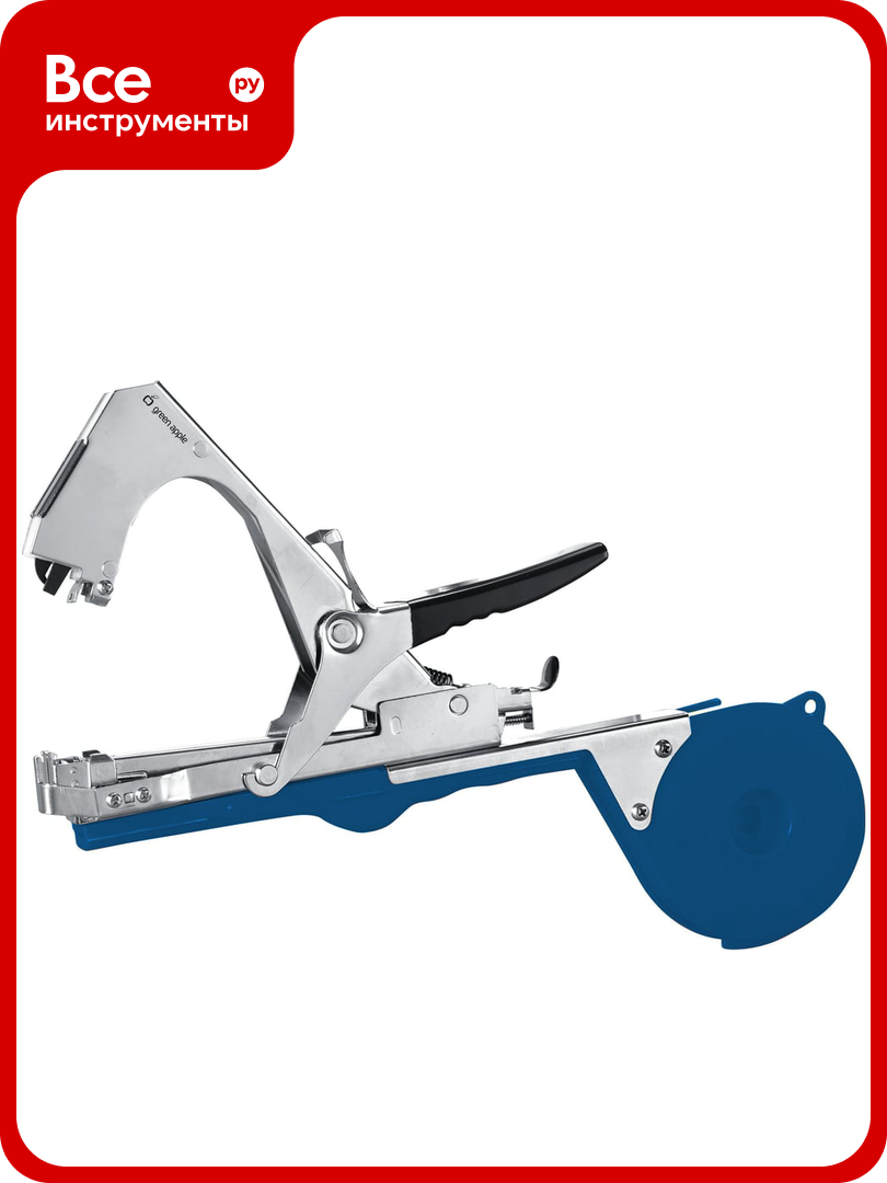 Степлер для подвязки растений GREEN APPLE Дача B0044349, удобный, синий, металлическо‑пластиковый, ручное устройство