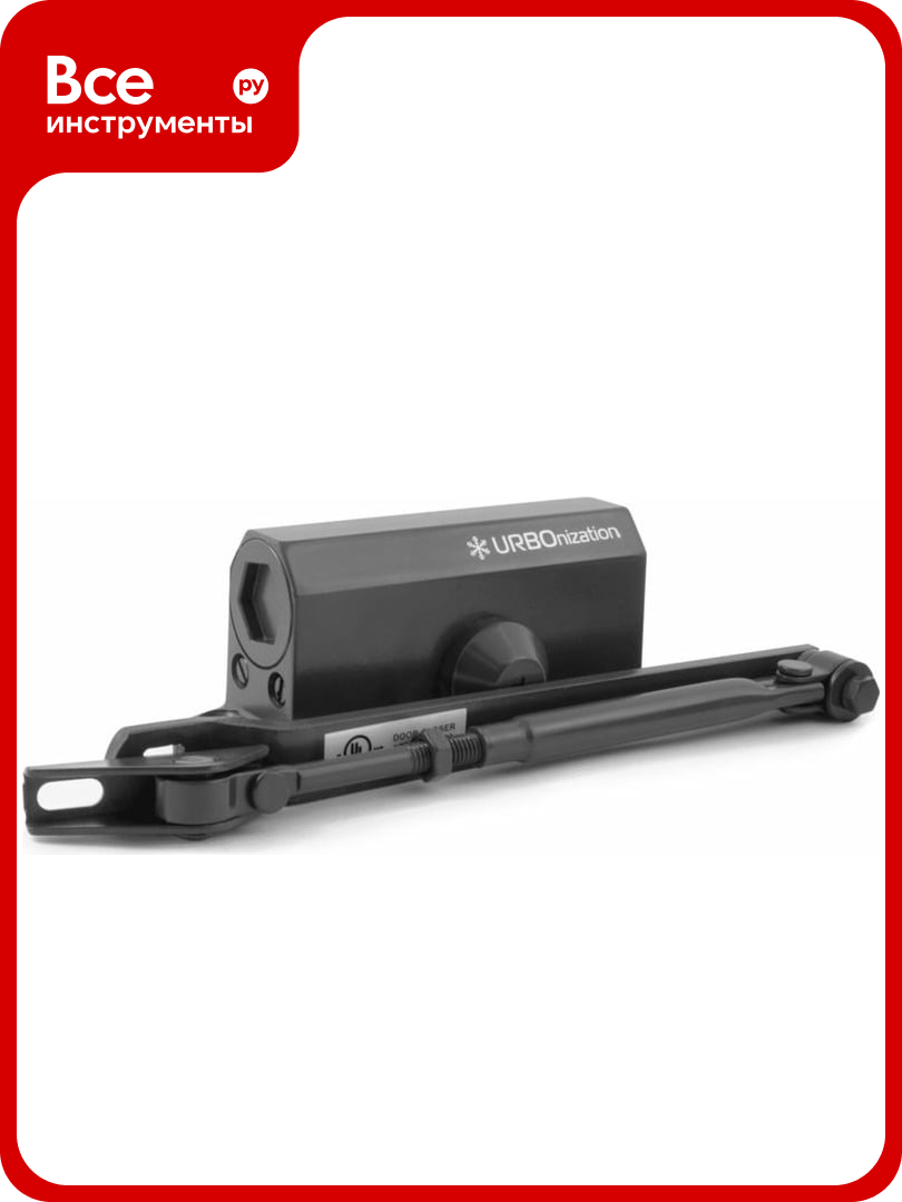 Дверной доводчик нора-м URBOnization 510 морозостойкий, для дверей от 15 до 60 кг, черный 16632