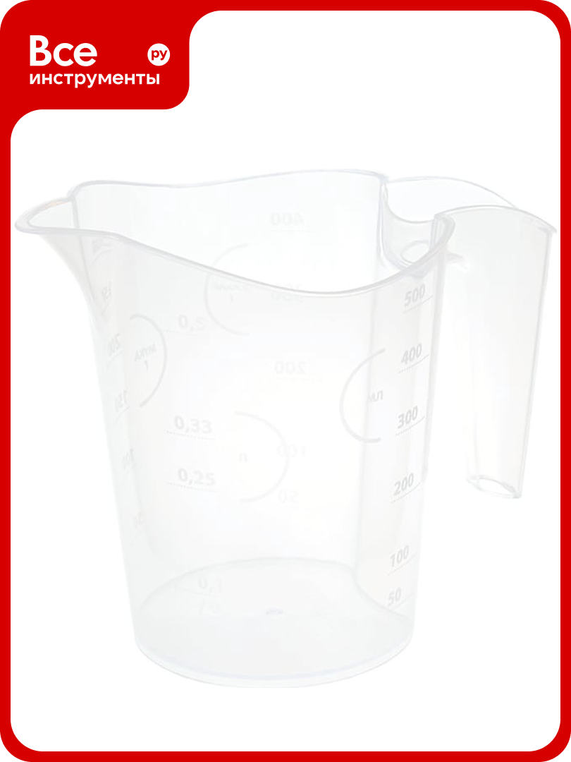 Кувшин мерный IDEA 0,5 л М 1200 Прозрачный