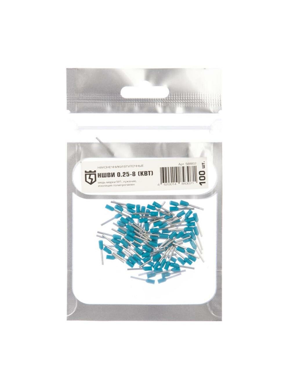 Набор Наконечники штыревые НШВИ 0.25-8 {58862/ 79433} (100 шт/упак * 2 упак)