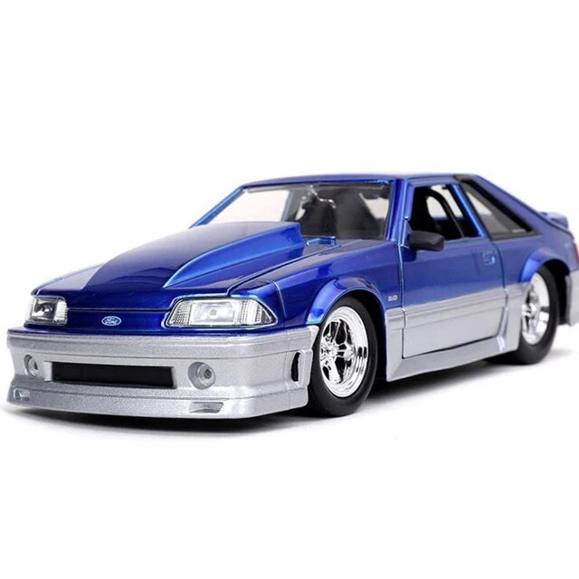 JADA 1:24 Ford Mustang GT 1989 года, литые игрушечные машинки, модель автомобиля, миниатюрная модель автомобиля для детей