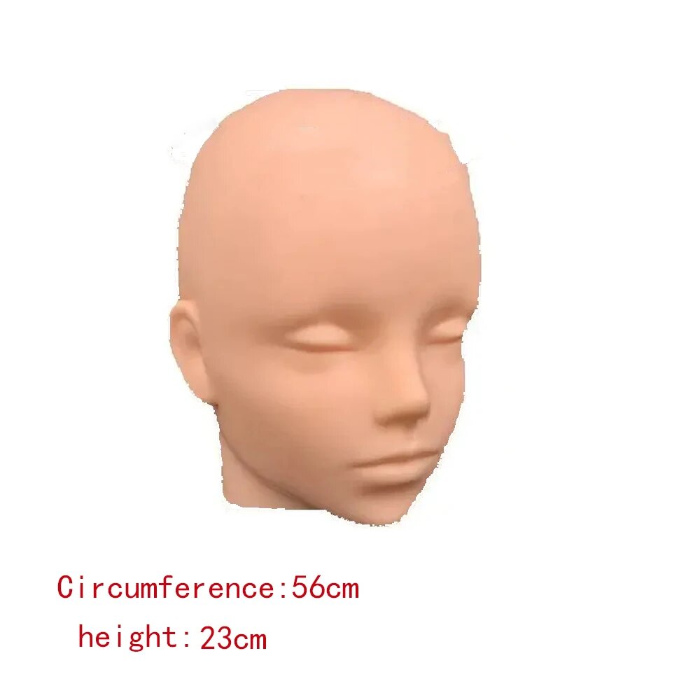 Голова-манекен для парика, Цвет: only 1 skin head, Высота: 23см, Обхват: 56см