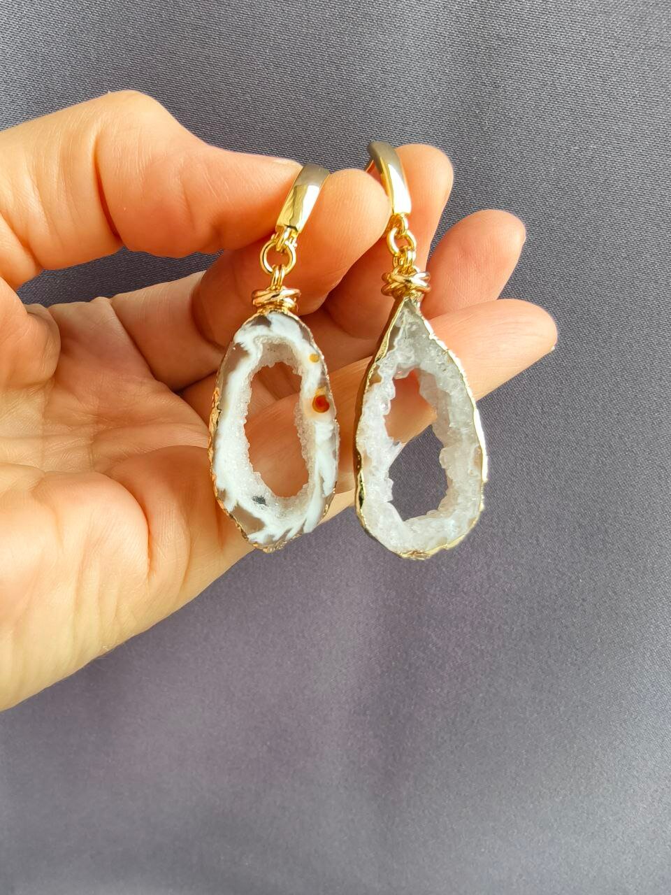 Серьги, агат