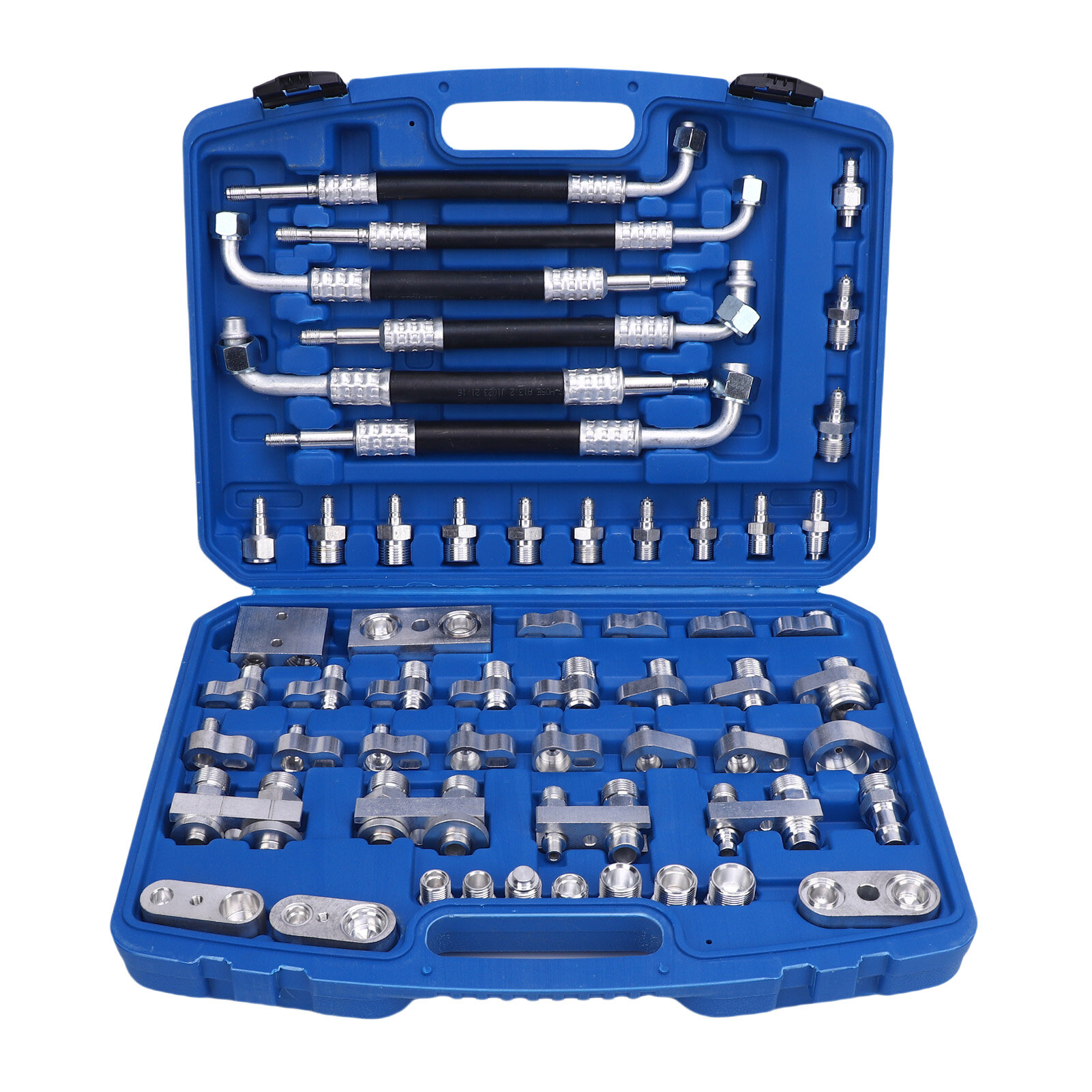 56pcs Automotive Air Conditioning Leak Test Kit Brass Air Conditioner Leak Detection Tool Repair Kit for Car Truck Auto AC