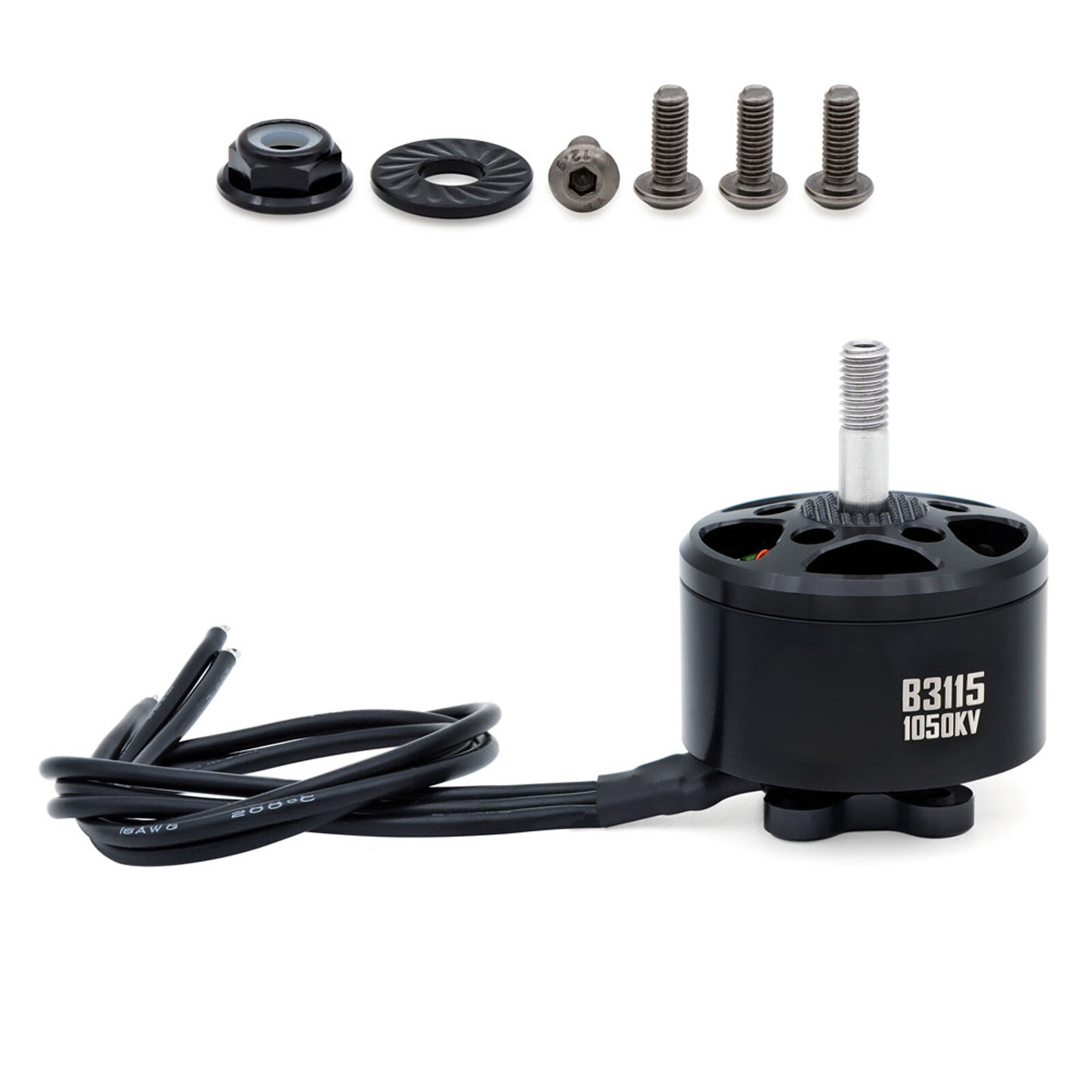 14-полюсный бесколлекторный двигатель с валом M5, силиконовым проводом 18AWG 250 мм для радиоуправляемого FPV квадрокоптера 1050KV