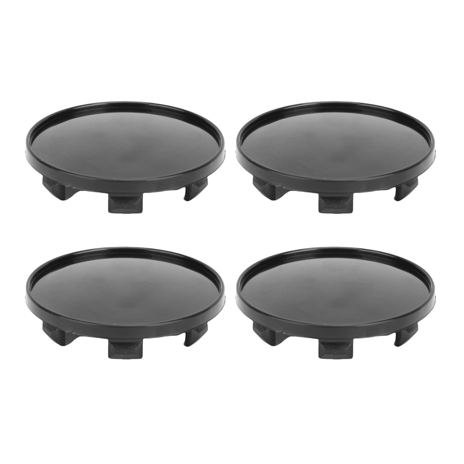 4 центральных колпака колеса, 59/51 мм, стильные, универсальные, чёрные.