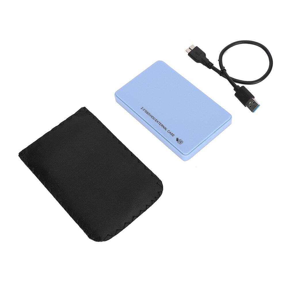 Корпус для внешнего жесткого диска USB 3.0 на SATA 2,5" 7 мм 9,5 мм HDD SSD без инструментов, синий